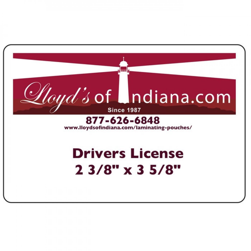 Laminating Pouches, Drivers License (2 3/8" x 3 5/8") 500 pcs